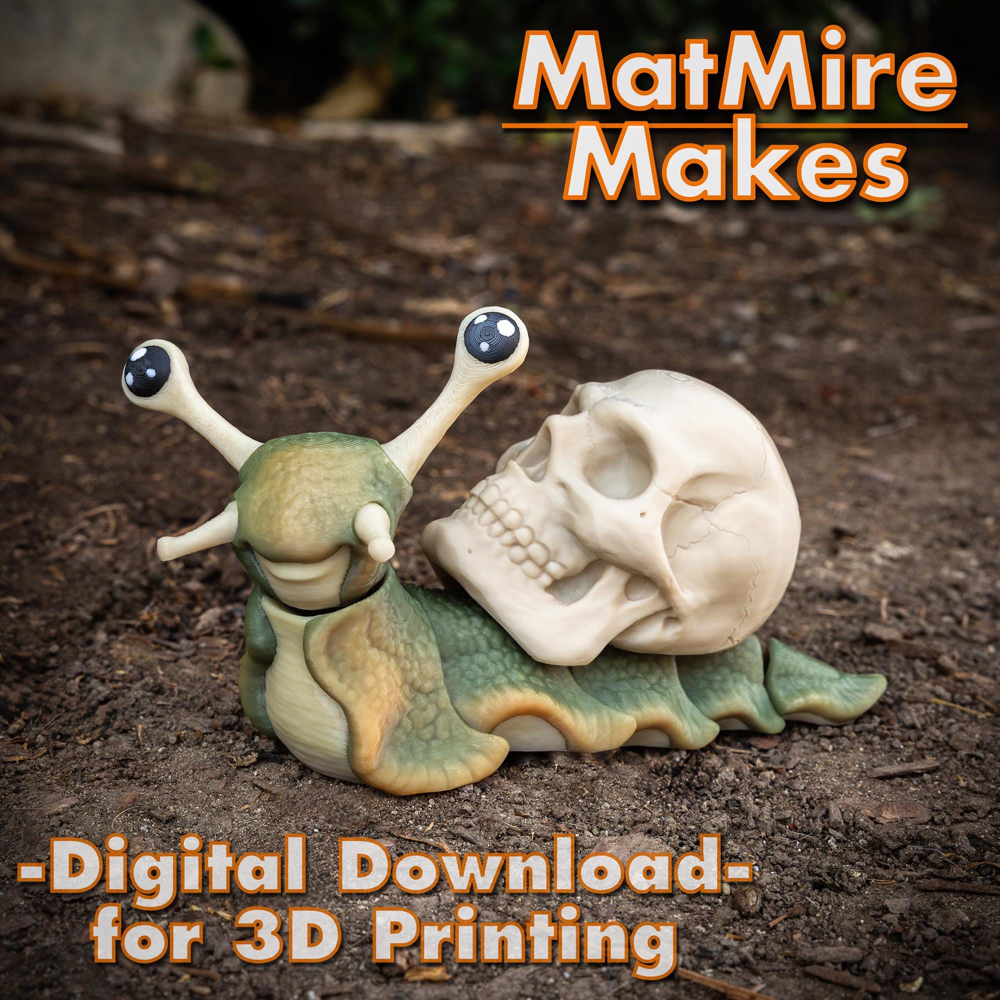 Snail & Slug With Holiday Extras: Digital .STL File for 3d Printing ...