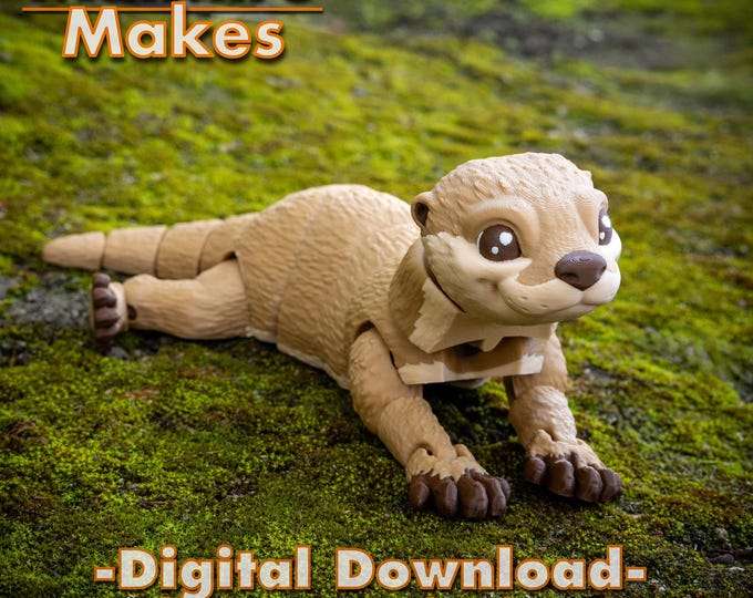 DIY Otter Couple + DXF | Otter Papercraft | Otter Template - Etsy