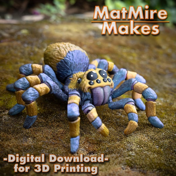 3d Print Spider Articulated Stl File - Etsy
