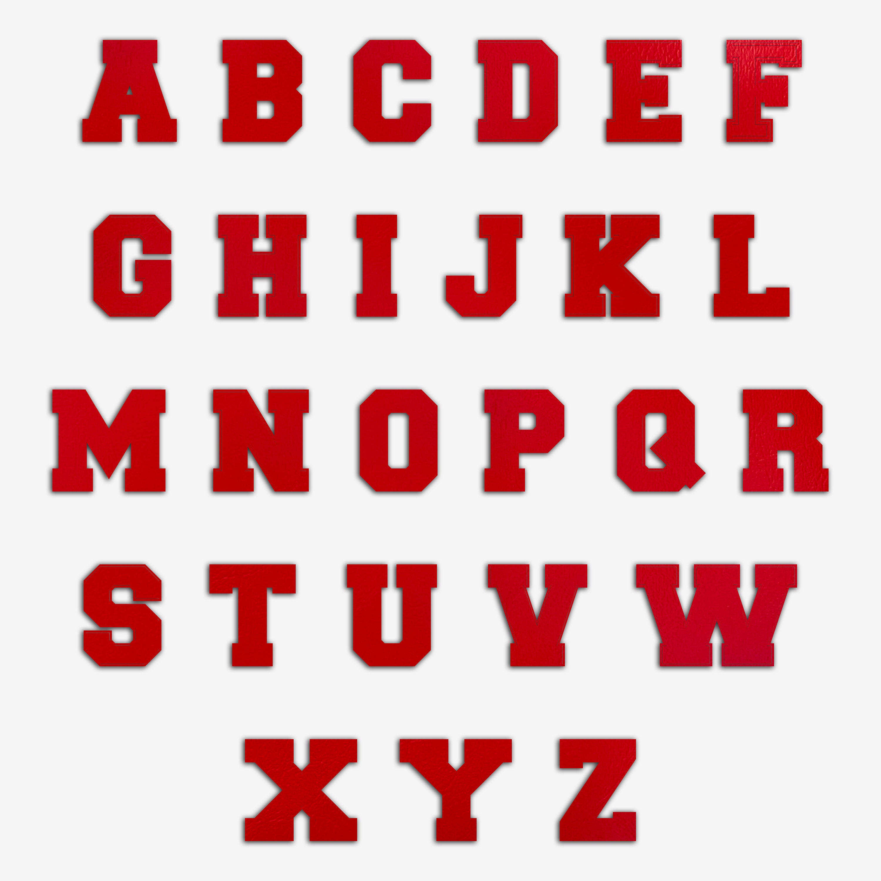 Faux Leather Red Varsity Letters A-Z Numbers 1-9 and - Etsy