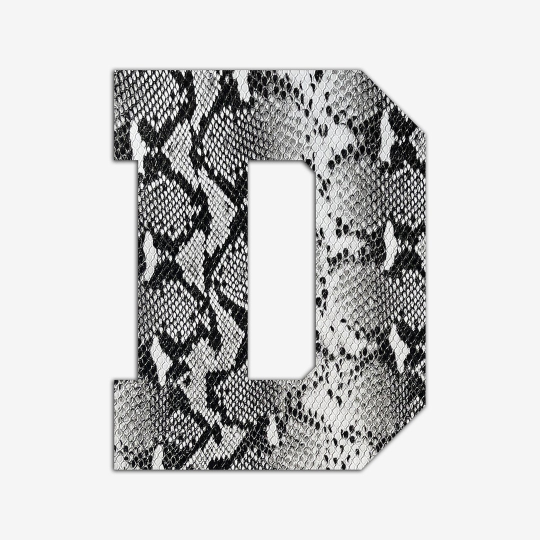 Faux Leather Grey Snake Skin Varsity Letters A-Z, Numbers 1-9, and 2. ...