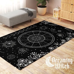 Zodiac Rug, Celestial Rug, Witchy Bedroom Decor, Astrology Room Decor ...