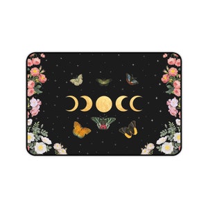 Moon Phase Desk Mat, Cottagecore Mousepad, Cute Mouse Pad, Boho Office ...