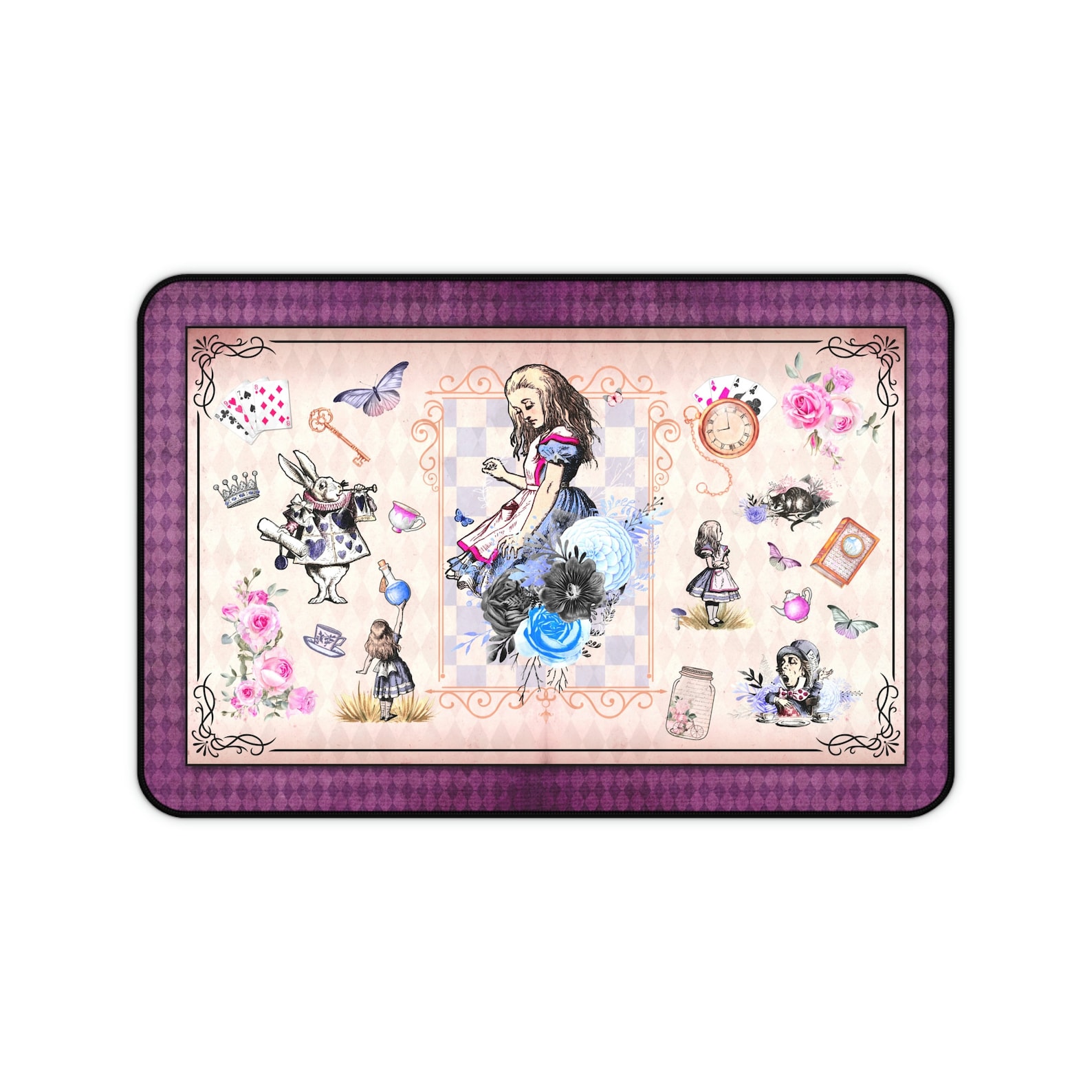 Alice in Wonderland Desk Mat, Witchy Gothic Dark Academia Large Mouse ...