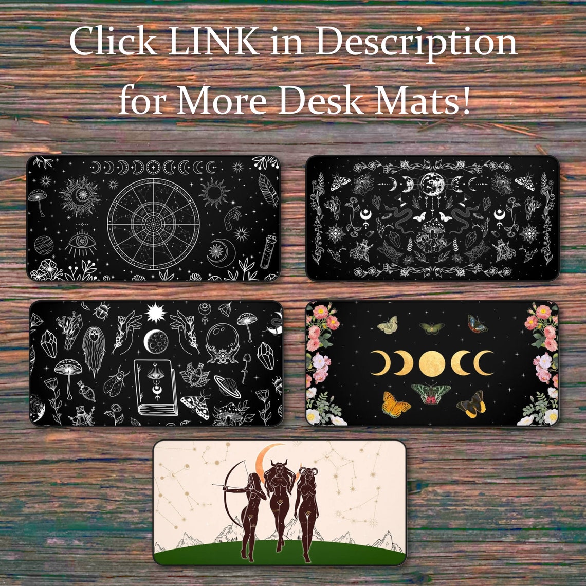 Occult Mousepad Goth Desk Mat Goth Office Decor Halloween - Etsy