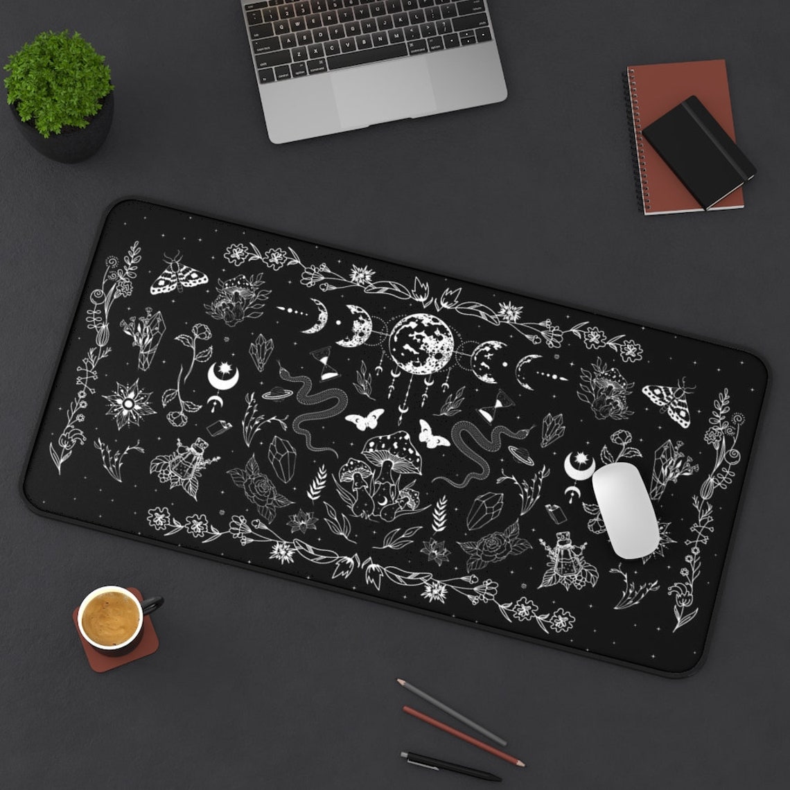 Occult Mousepad Goth Desk Mat Goth Office Decor Halloween - Etsy