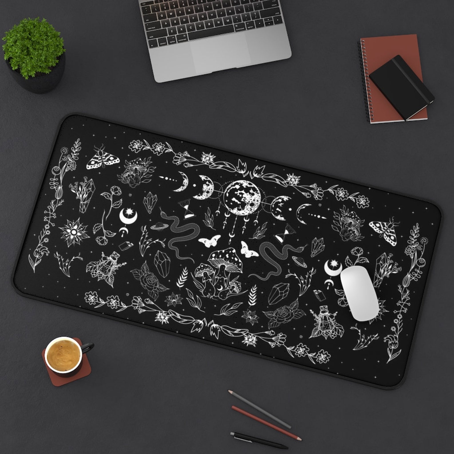 Occult Mousepad Goth Desk Mat Goth Office Decor Halloween - Etsy