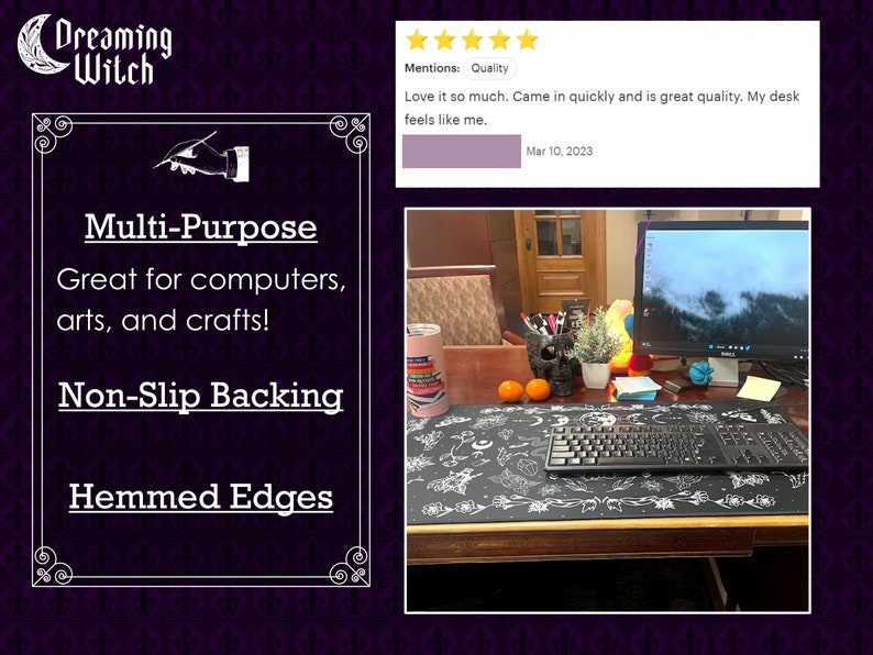 Occult Mousepad Goth Desk Mat Goth Office Decor Halloween - Etsy