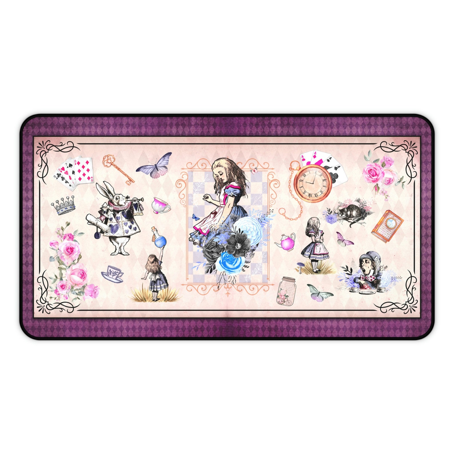 Alice in Wonderland Desk Mat, Witchy Gothic Dark Academia Large Mouse ...