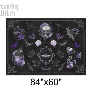 Witch Rug, Gothic Rug, Dark Academia Decor, Dark Rugs, Black Rugs ...