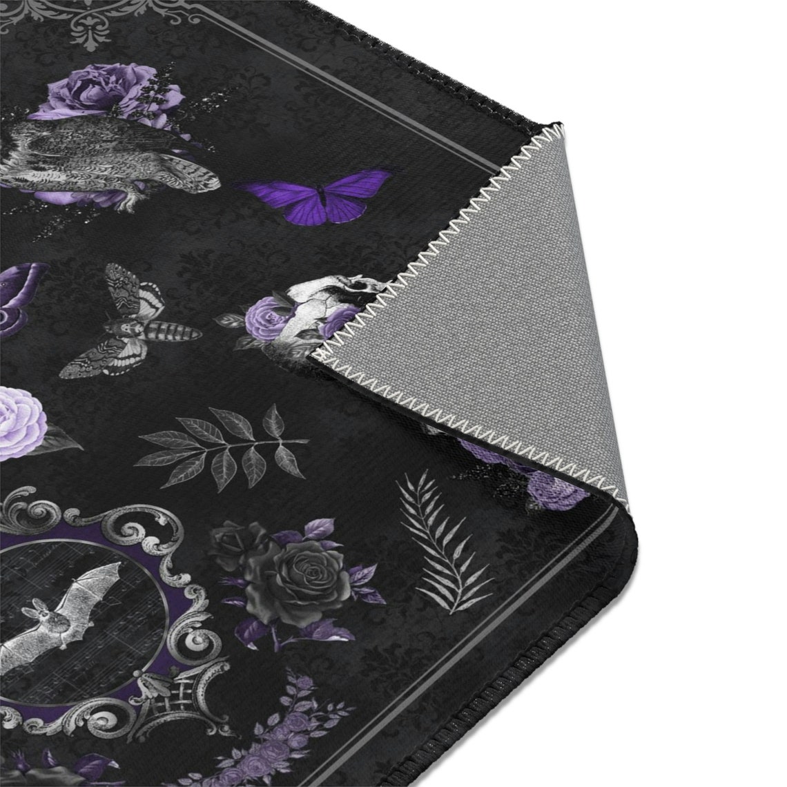 Witch Rug Gothic Rug Dark Academia Decor Dark Rugs Black - Etsy