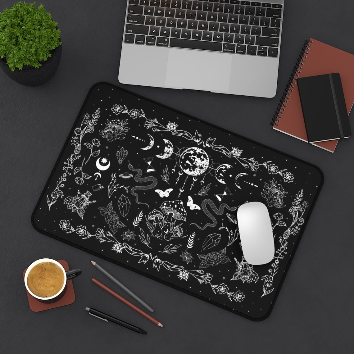 Occult Mousepad Goth Desk Mat Goth Office Decor Halloween - Etsy