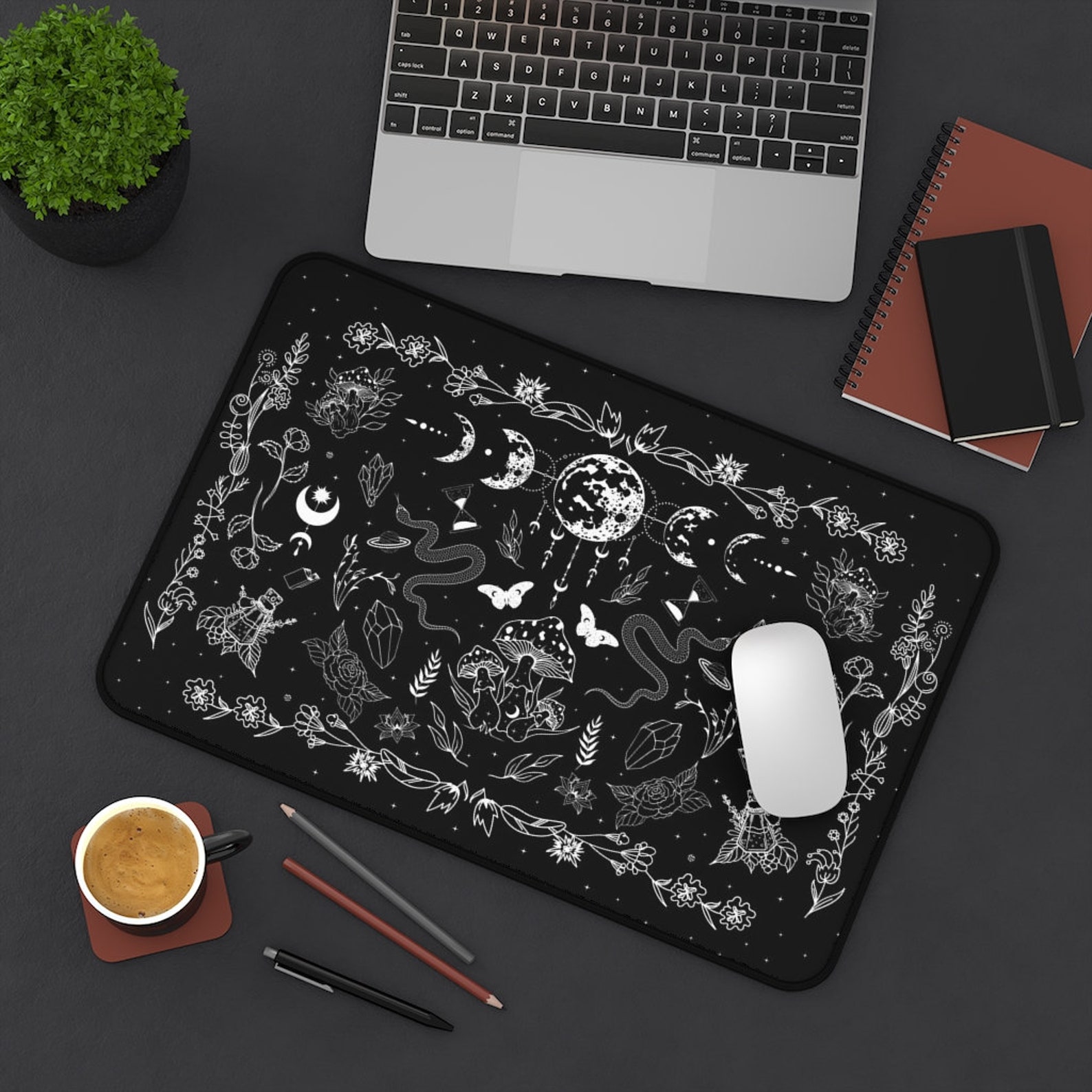 Occult Mousepad Goth Desk Mat Goth Office Decor Halloween - Etsy