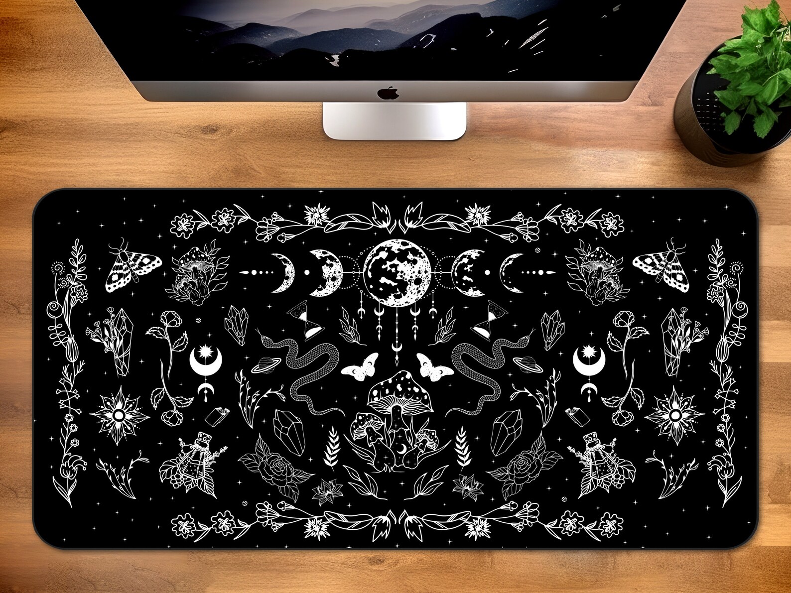 Occult Mousepad Goth Desk Mat Goth Office Decor Halloween - Etsy