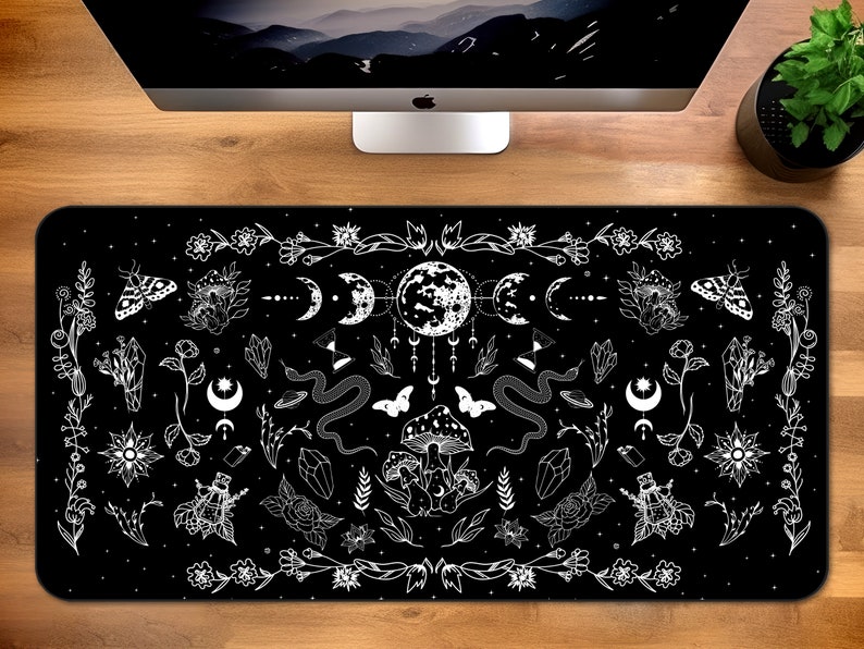 Occult Mousepad Goth Desk Mat Goth Office Decor Halloween - Etsy