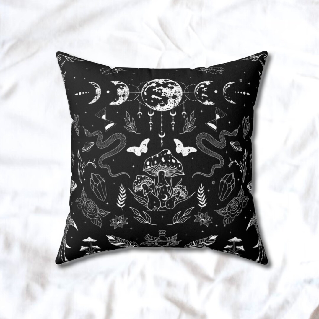Moon Phase Pillow, Celestial Pillow, Butterfly Pillow, Dark Academia ...