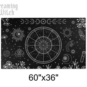 Zodiac Rug, Celestial Rug, Witchy Bedroom Decor, Astrology Room Decor ...