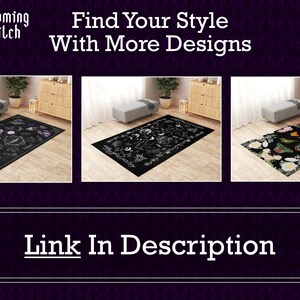 Witch Rug, Gothic Rug, Dark Academia Decor, Dark Rugs, Black Rugs ...