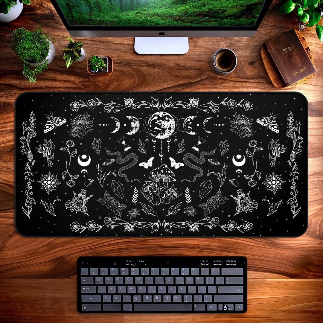 Occult Mousepad, Goth Desk Mat, Goth Office Decor, Halloween Desk Decor ...
