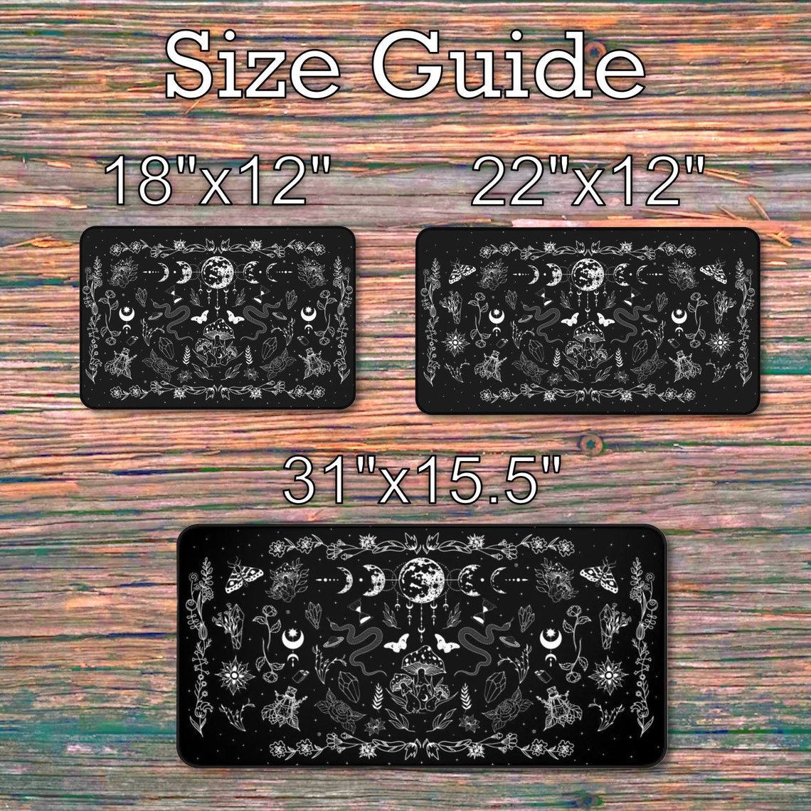 Occult Mousepad Goth Desk Mat Goth Office Decor Halloween - Etsy