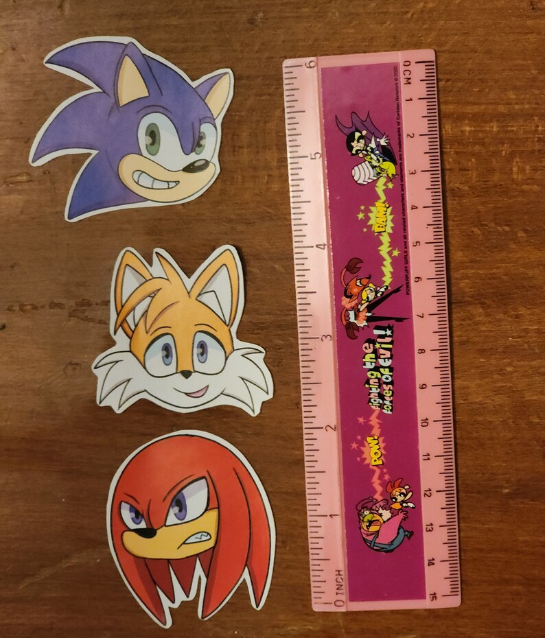 Hedgehog Stickers Sonic Tails Knuckles - Etsy