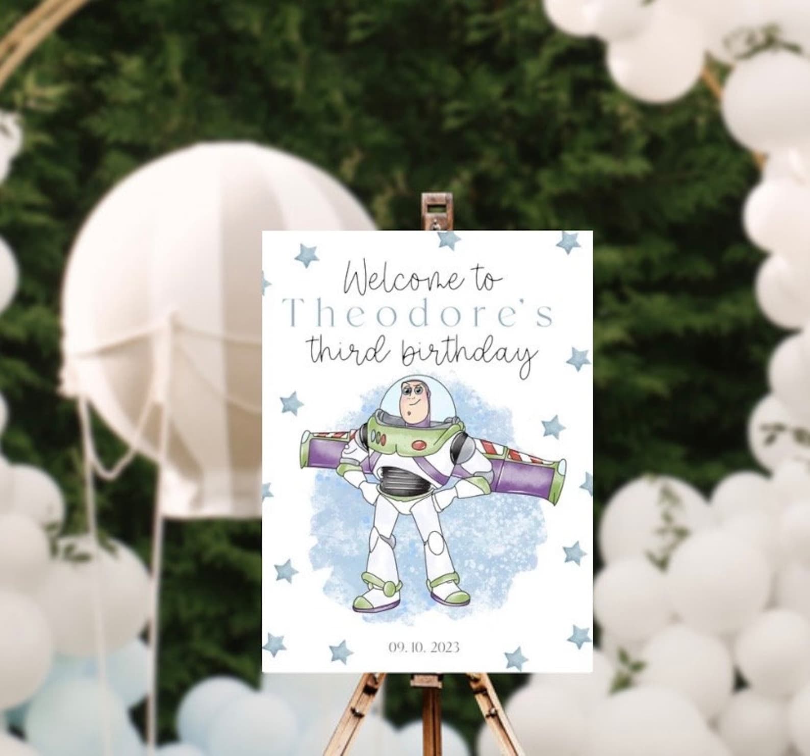 Buzz Lightyear Birthday Welcome Sign, Toy Story Birthday Welcome Sign ...