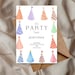 Party Hat Digital Birthday Invitation, Birthday Party Editable and ...