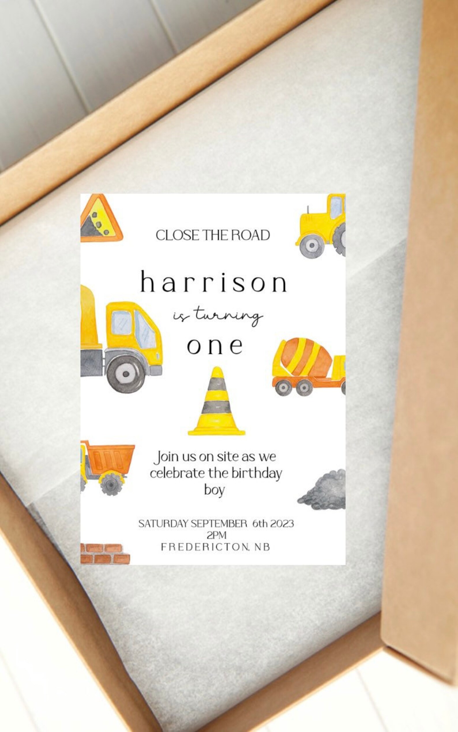 Construction Birthday Party, Construction Theme Editable Birthday ...