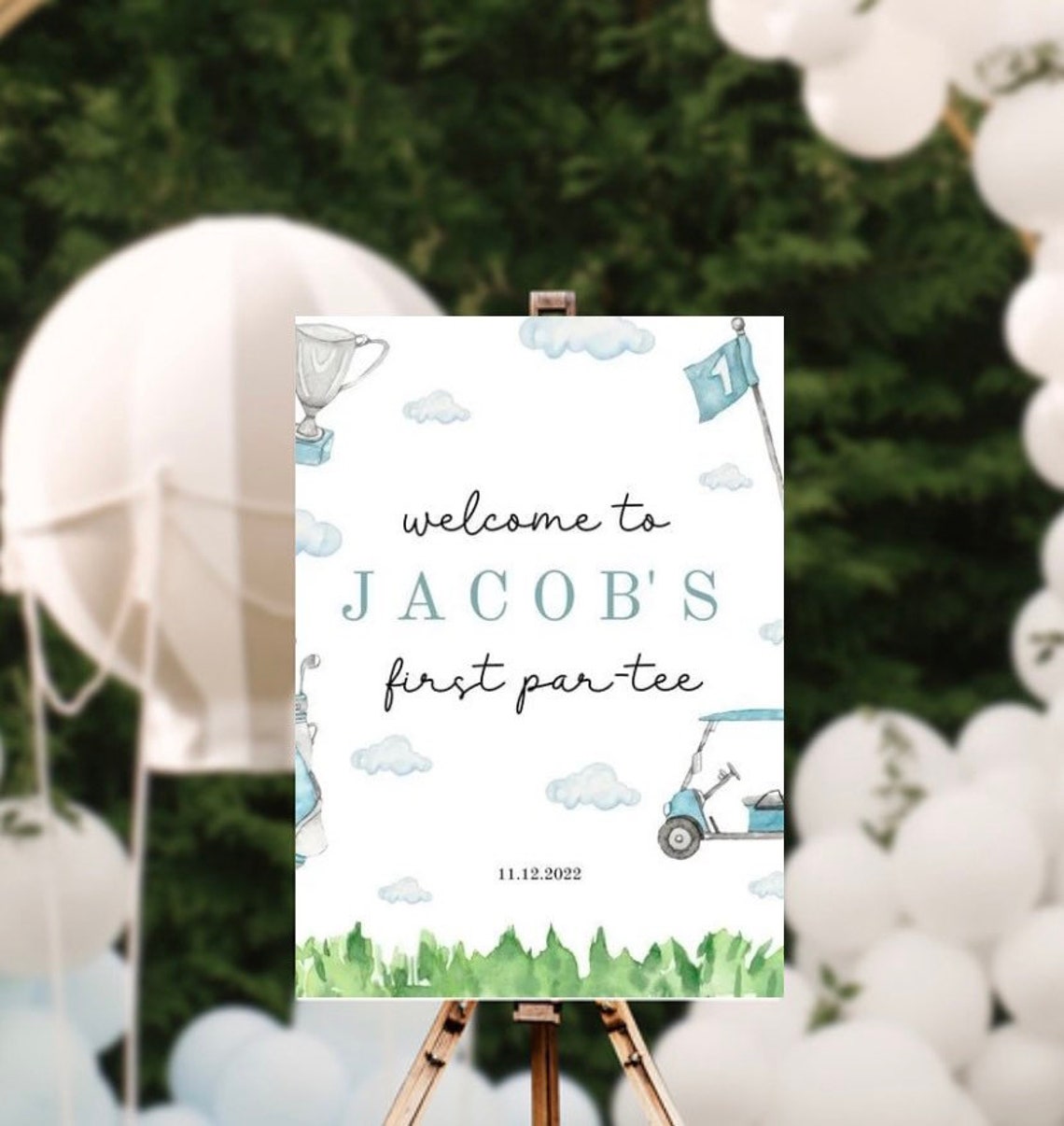 Golf Theme Welcome Sign First Partee Sign First Birthday - Etsy