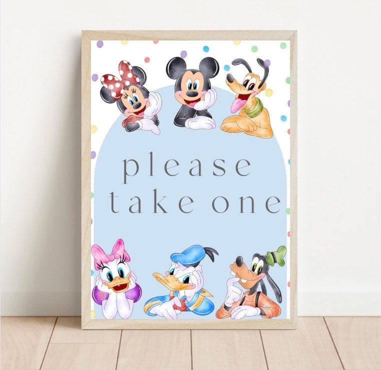 Disney Birthday Favour Sign, Disney Theme Sign, Disney Birthday Party ...
