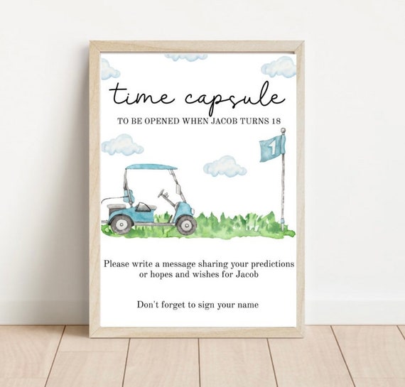 Golf Theme Editable Time Capsule Sign - Etsy