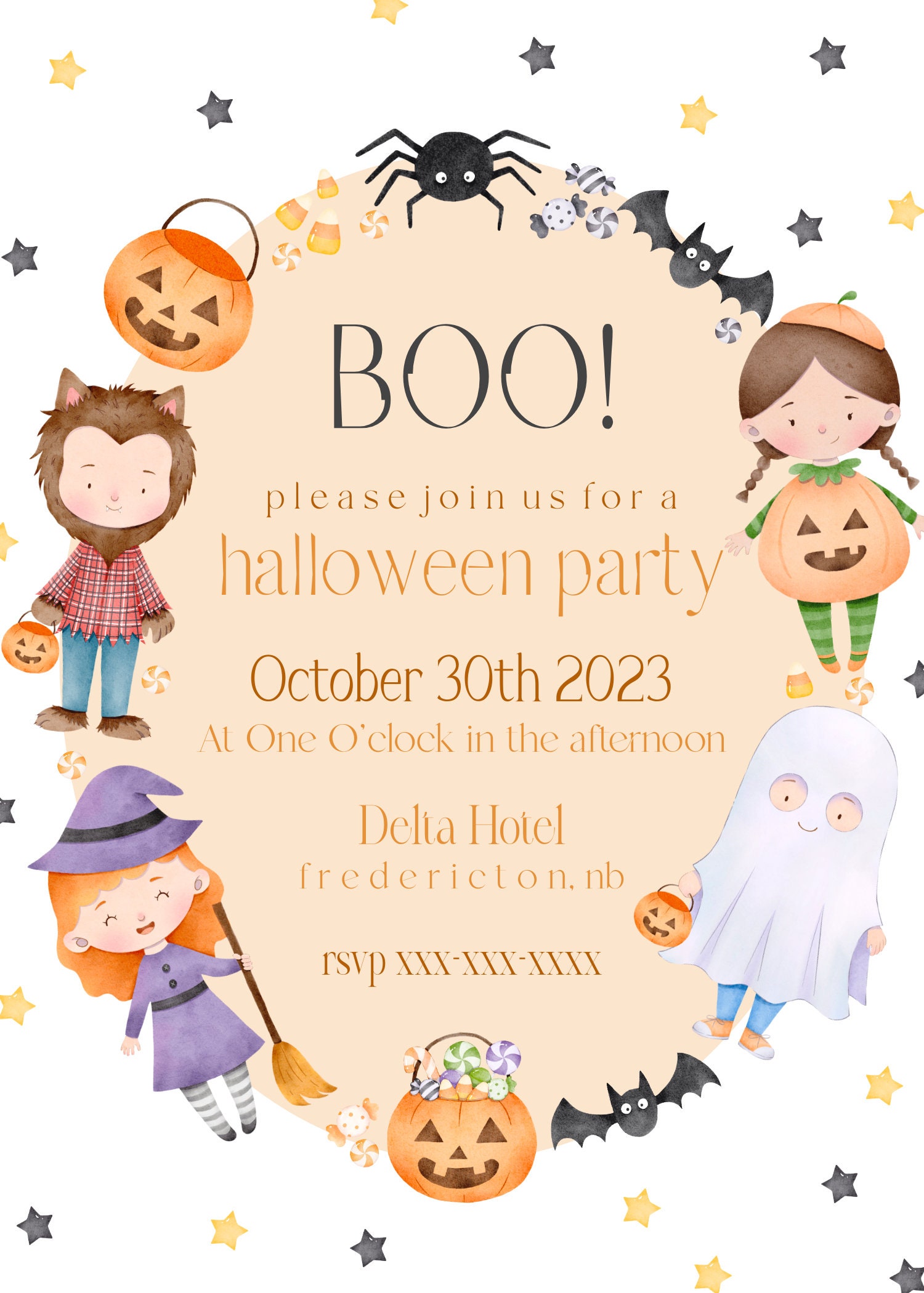 Halloween Birthday Invitation, Halloween Party Invite, Costume Party ...