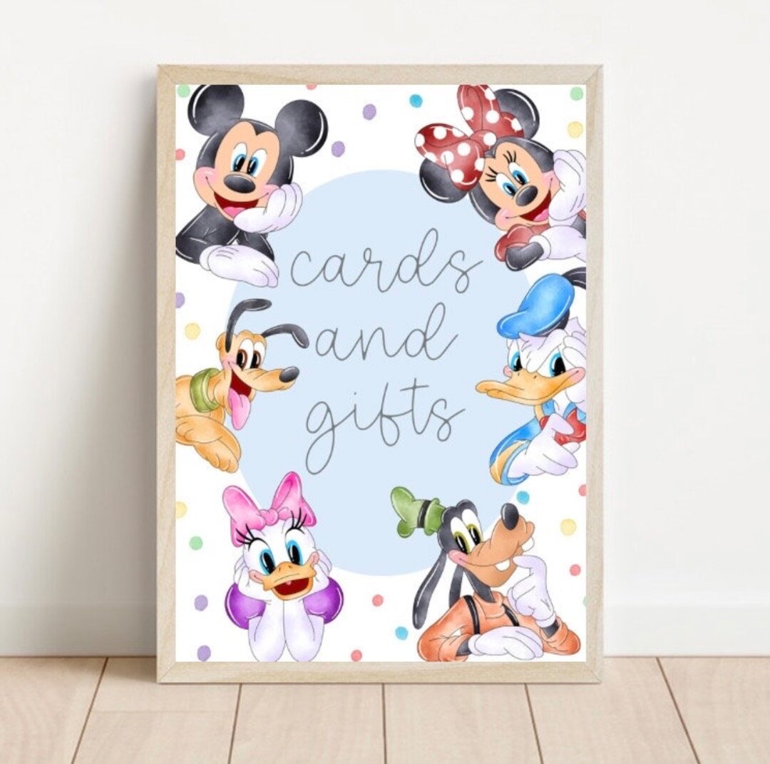 Disney Birthday Gift Sign, Disney Theme Sign, Disney Birthday Party ...