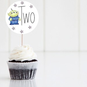 Buzz Lightyear Theme Cupcake Toppers, to Infinity and Beyond, Digital ...