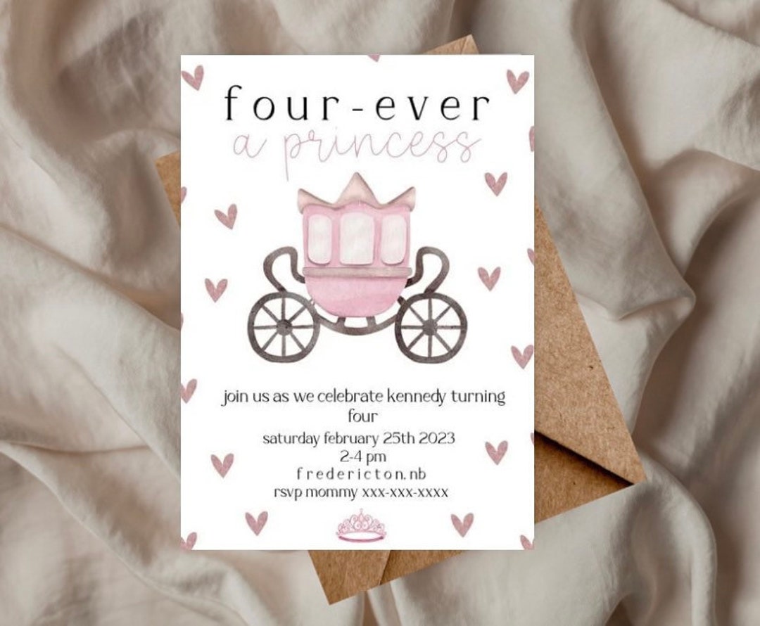 Fourth Birthday Invitation, Instant Download, Child Party Invitation ...