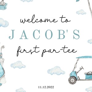 Golf Theme Welcome Sign First Partee Sign First Birthday - Etsy