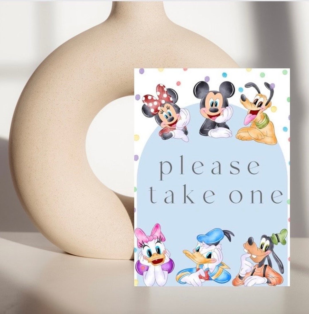 Disney Birthday Favour Sign, Disney Theme Sign, Disney Birthday Party ...
