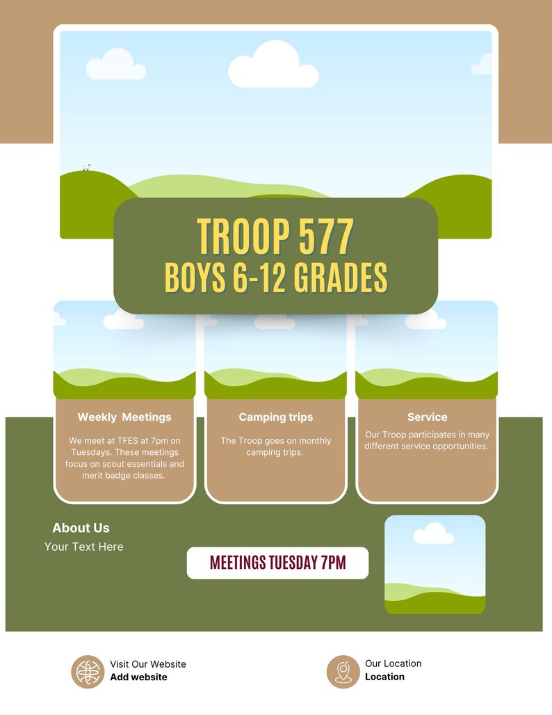 Scout Troop Information Flyer - Etsy