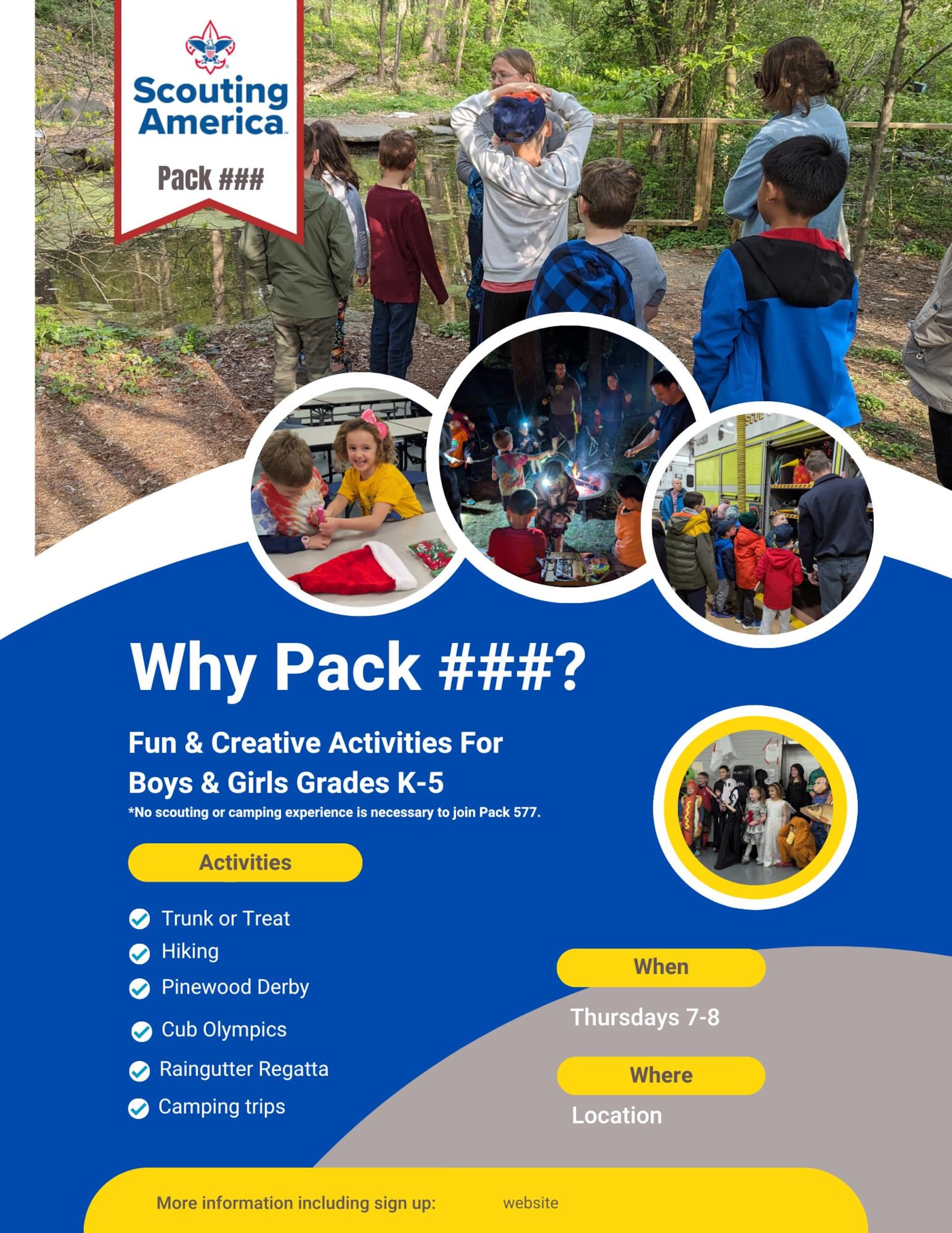 Cub Scout Recruitment Flyer Template - Etsy