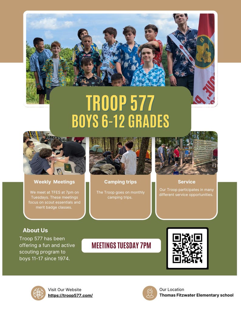 Scout Troop Information Flyer - Etsy