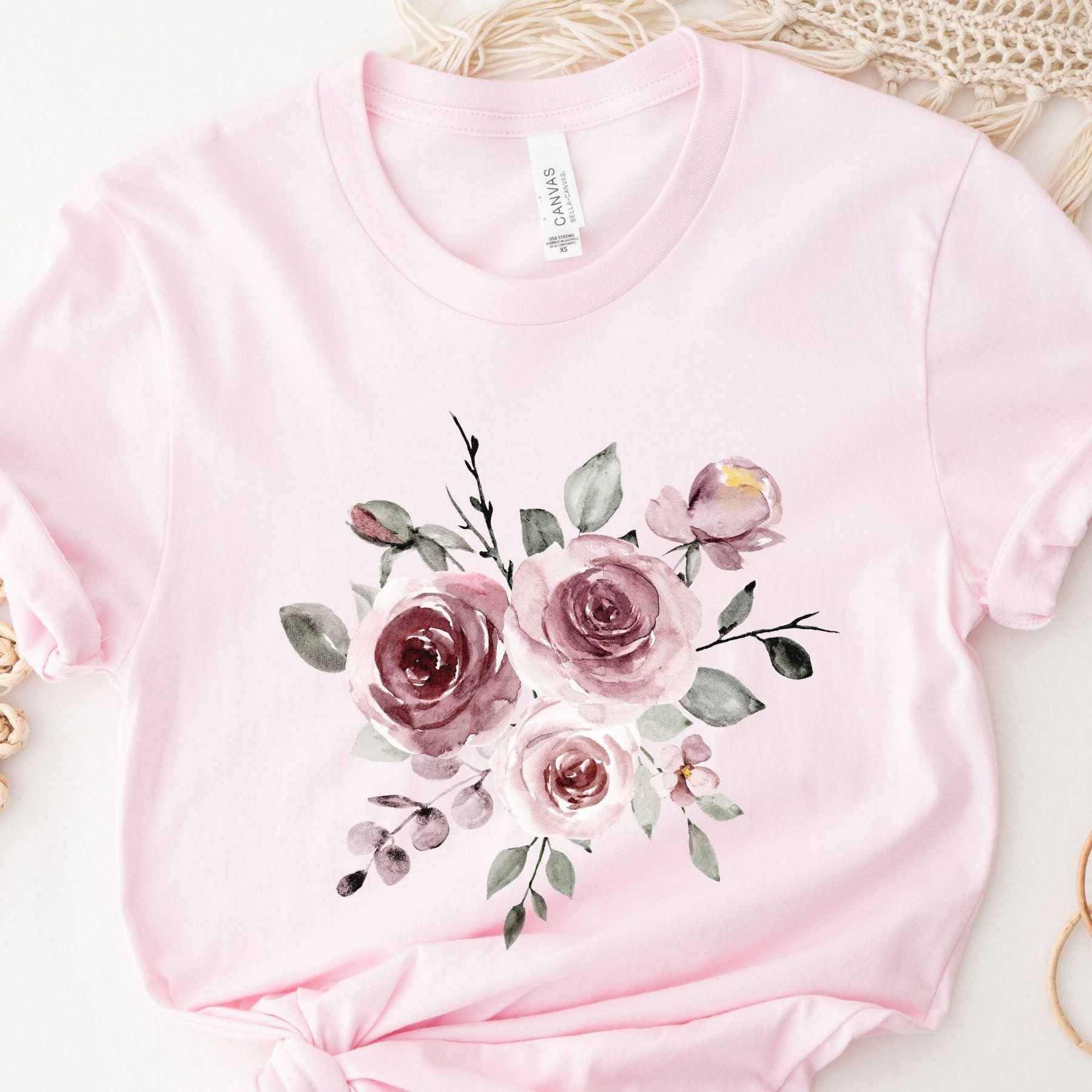 Floral Shirt Trendy Nature Spring Rose T Shirt Mother's Day Flower T ...