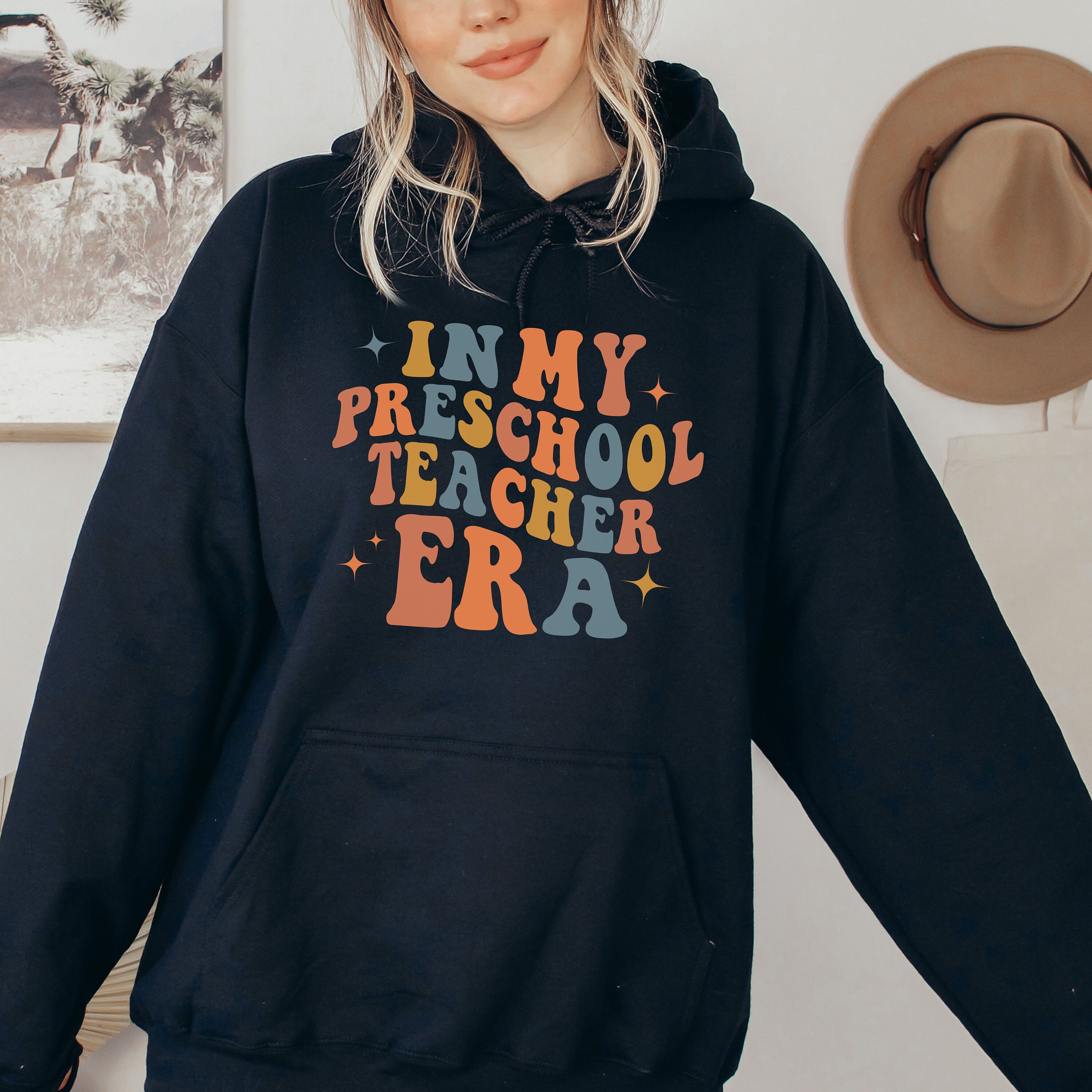 Preschool Teacher Hoodie Sweatshirt, Teacher Sweatshirt, Fun Retro ...