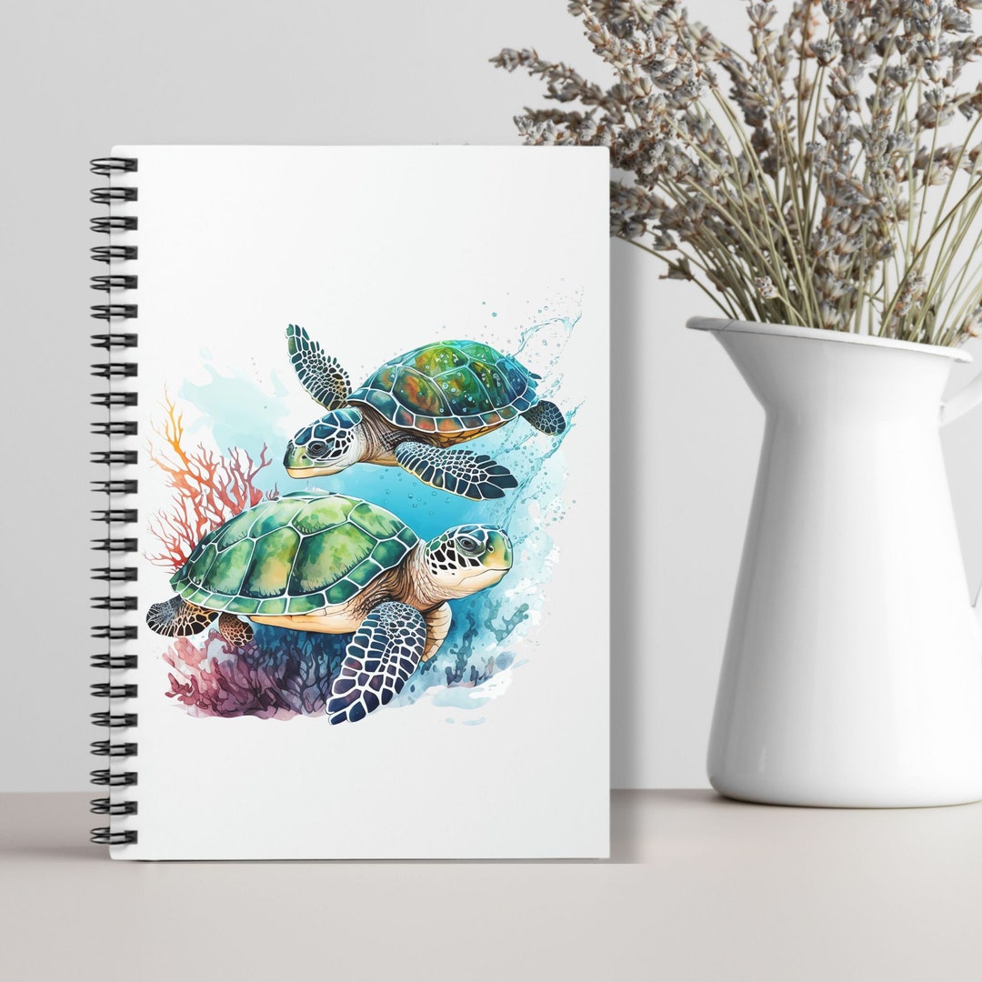 Sea Turtle Notebook, Turtle Lovers Gift, Save Sea Turtles, Sea Turtle ...