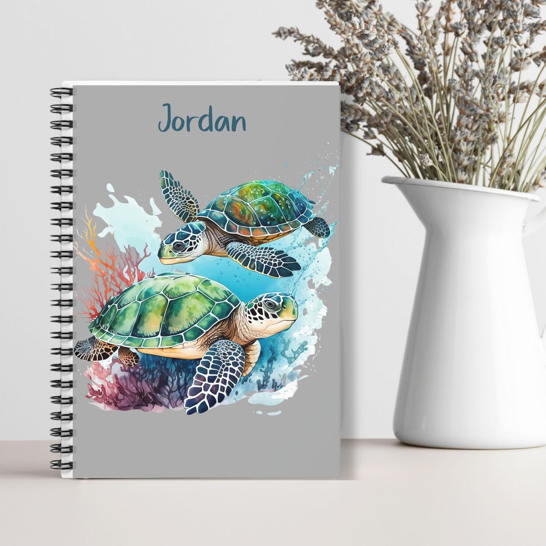 Sea Turtle Custom Notebook Personalize Turtle Lovers Gift, Save Sea ...