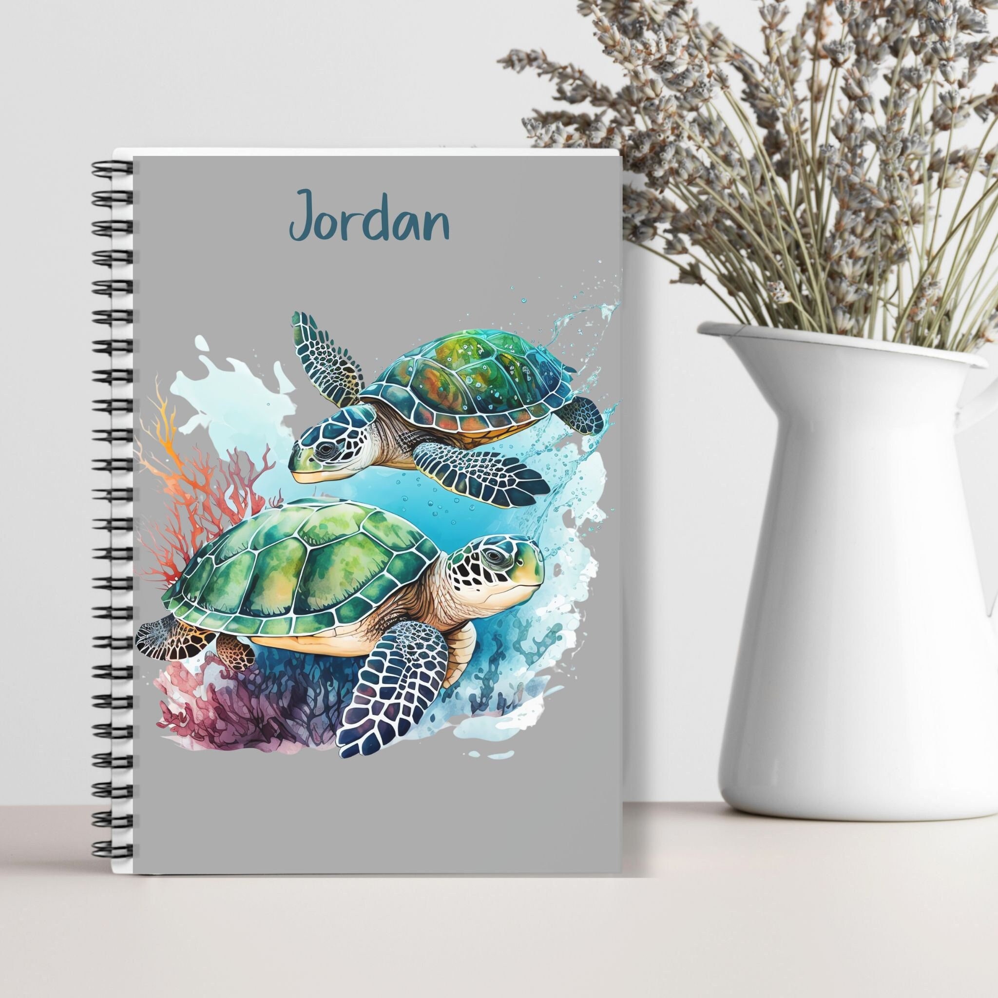 Sea Turtle Custom Notebook Personalize Turtle Lovers Gift, Save Sea ...