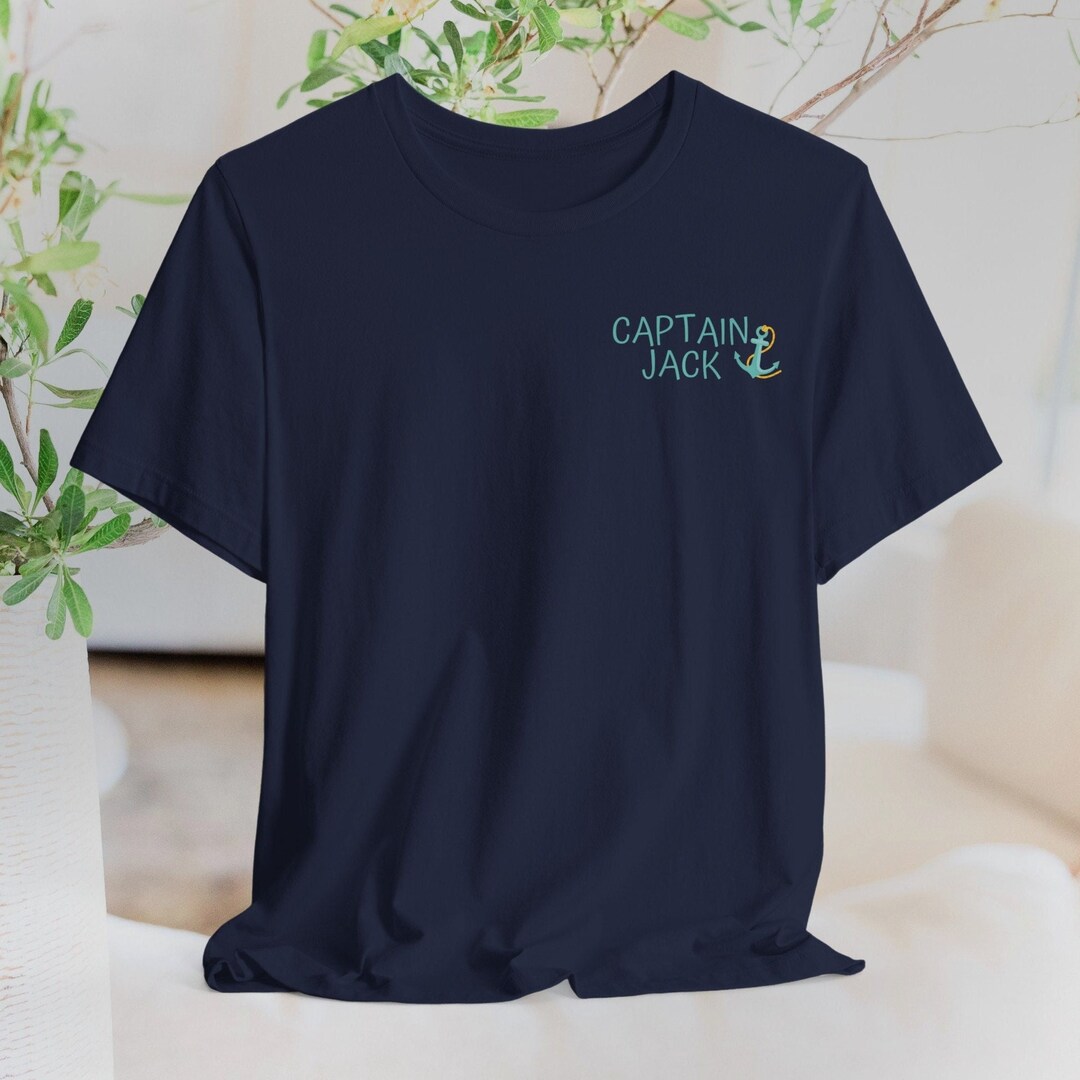 Custom Mens Captain Boating T-shirt Personalize Boat Captain Name Gift ...