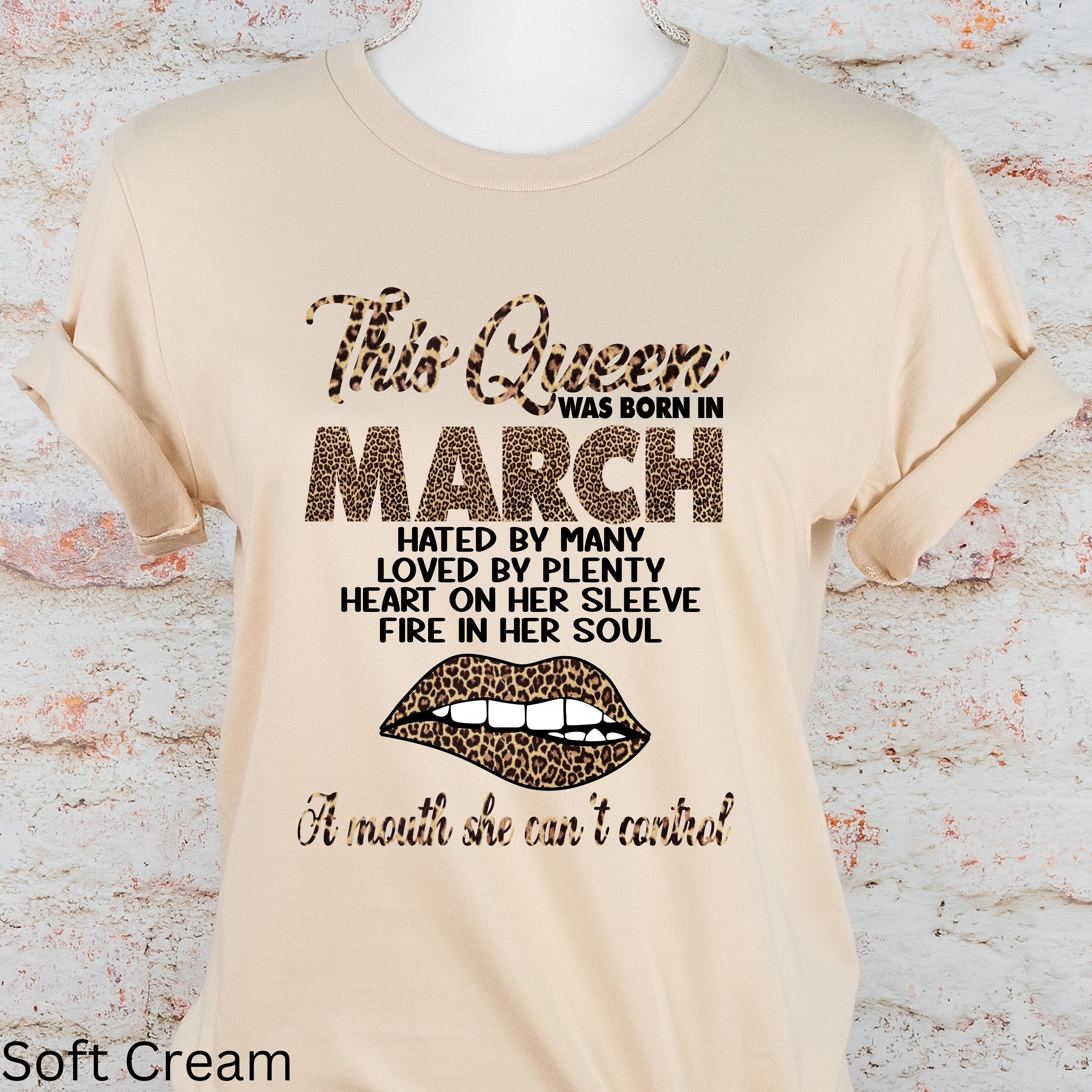 March Birthday Shirt, This Queen Was Borne in March, Funny Saying ...