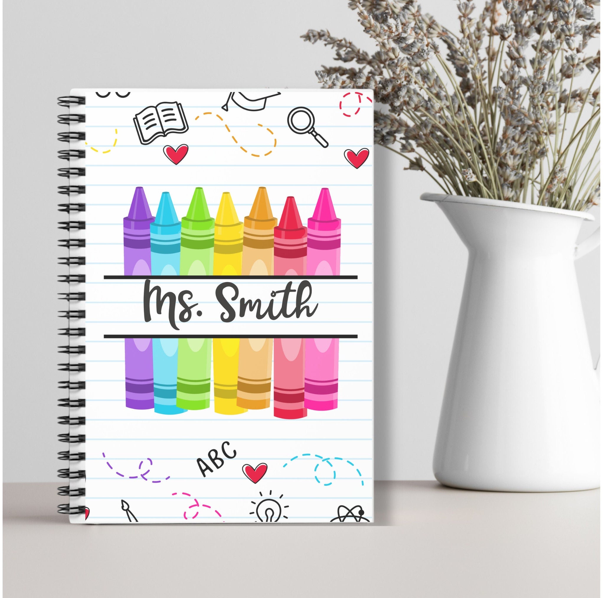 Personalize Teacher Name Notebook Customized Teacher Gift Idea - Etsy