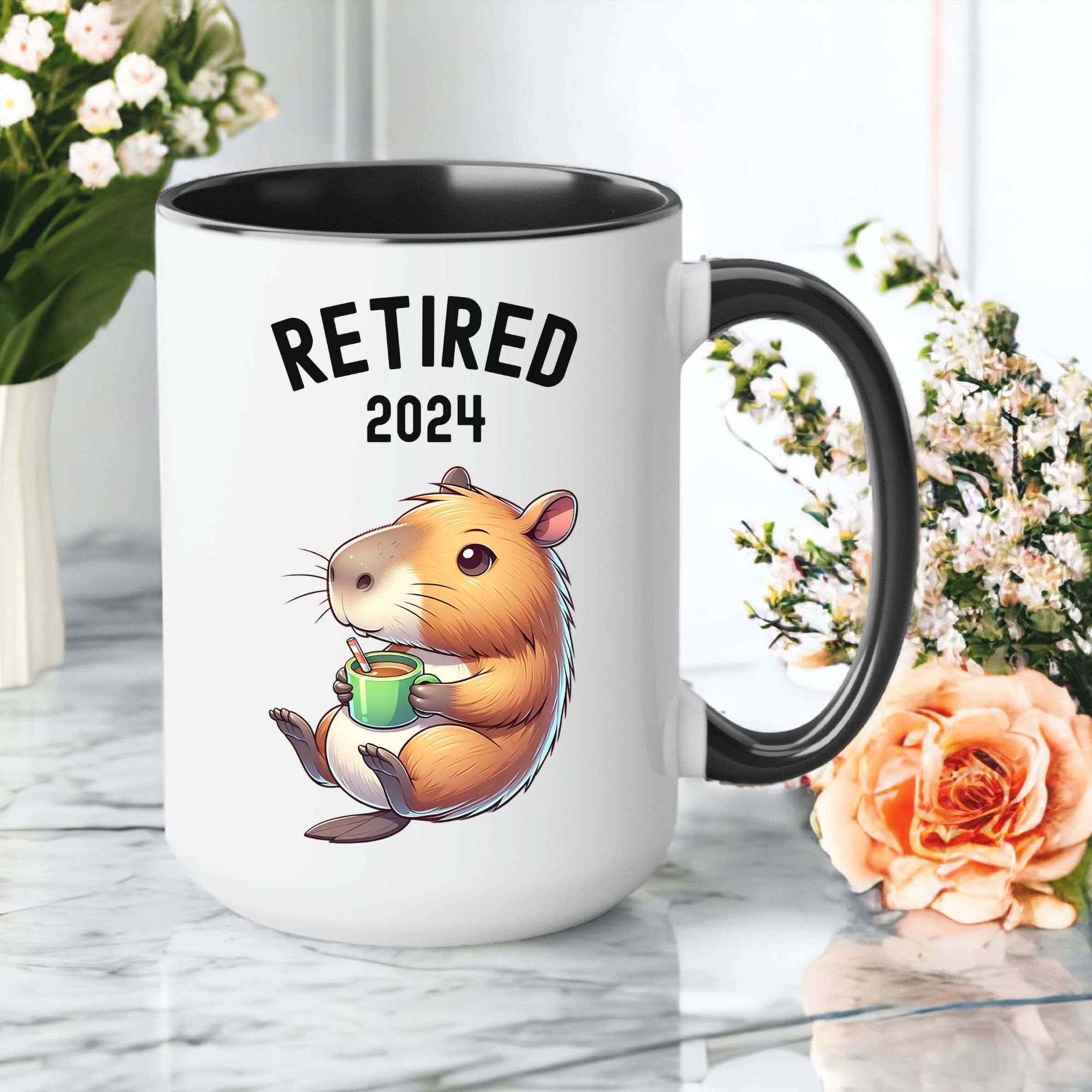 Custom Retired Coffee Mug Personalized Retirement Gift Coworker Retiree ...