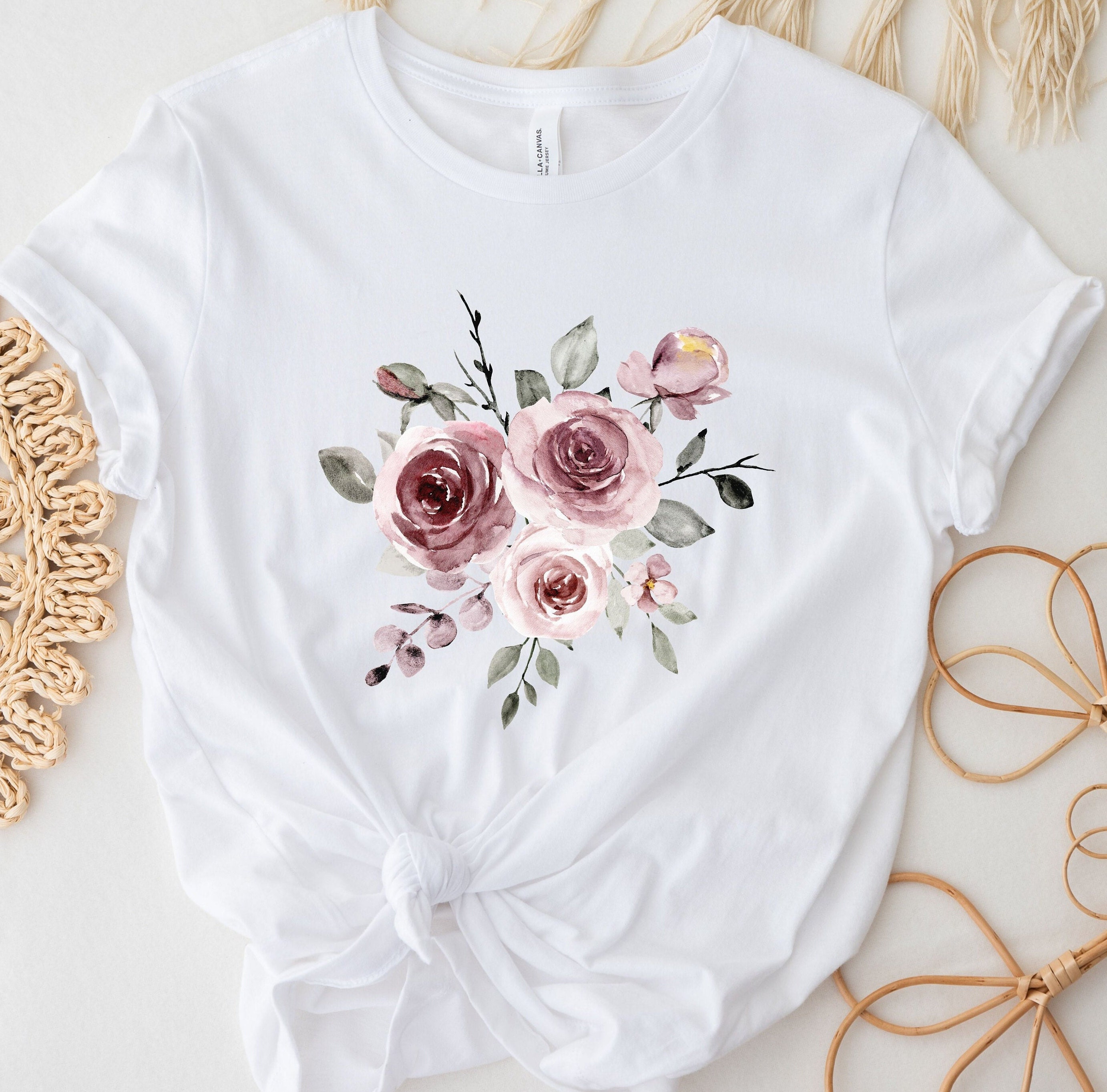 Floral Shirt Trendy Nature Spring Rose T Shirt Mother's Day Flower T ...